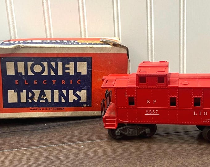 2257 Lionel Electric Trains, Red Box Car, Red Caboose, Circa 1950s - Etsy