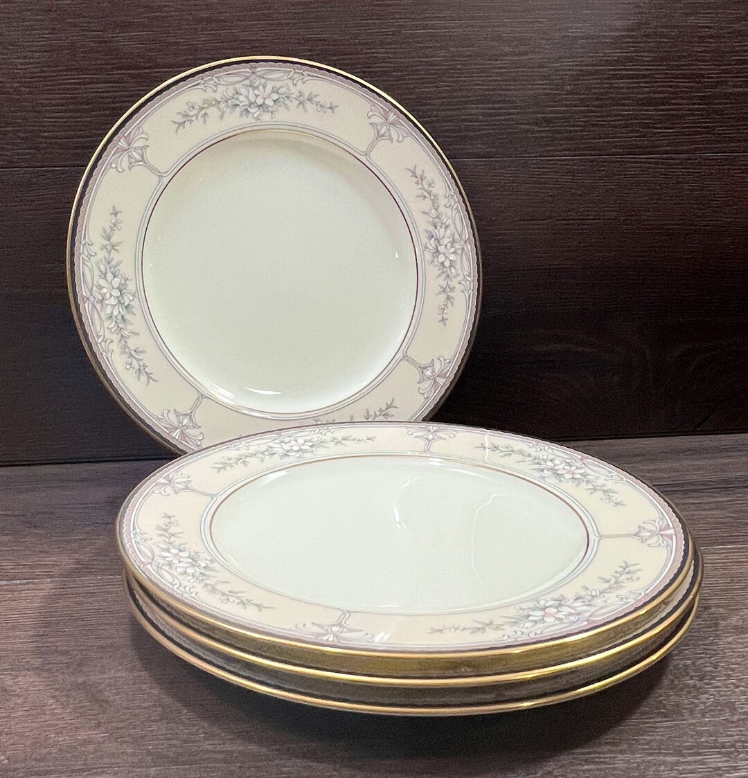 Noritake Churchill Pattern, Set of 4 Salad Plates, Vintage Bone China ...