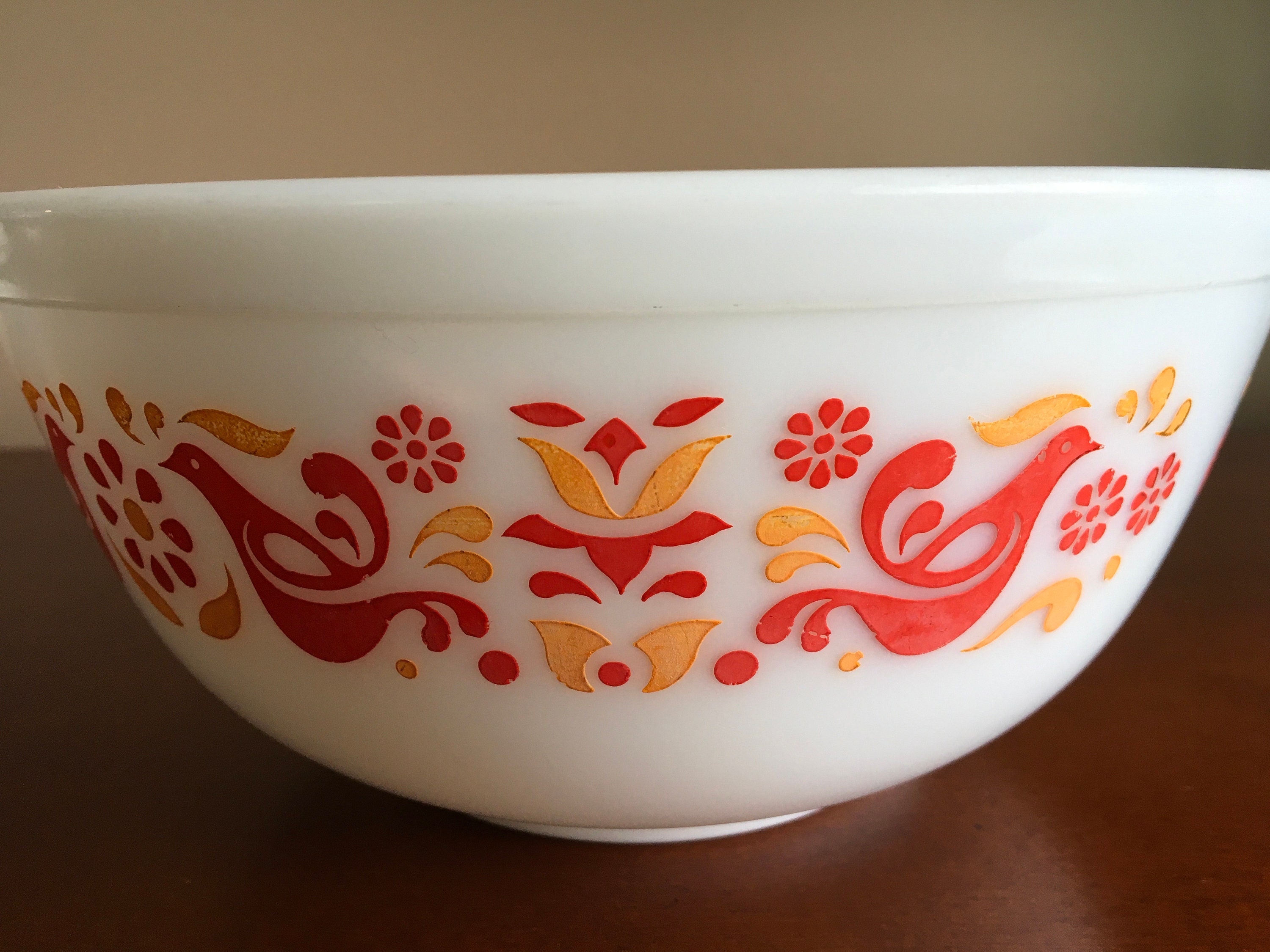 Vintage Pyrex Friendship Birds and Flowers 403 Mixing Bowl - Etsy