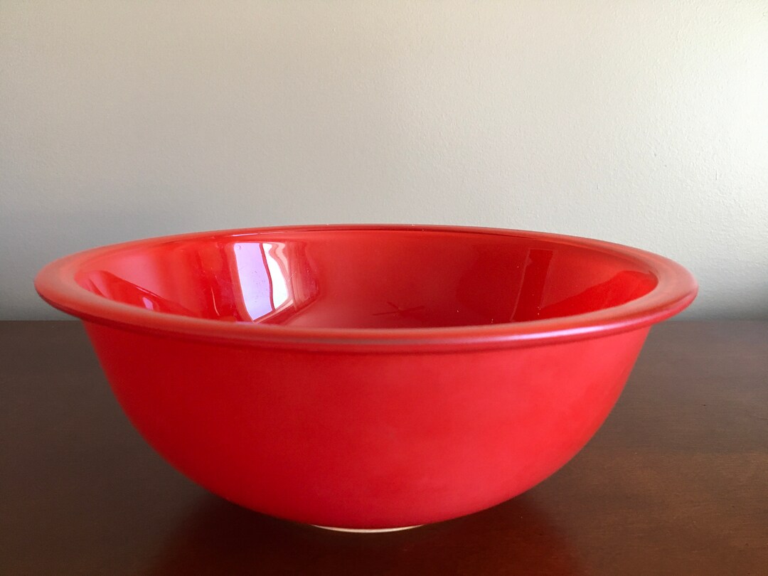 Vintage Pyrex Red Glass Mixing Bowl 2.5 L - Etsy