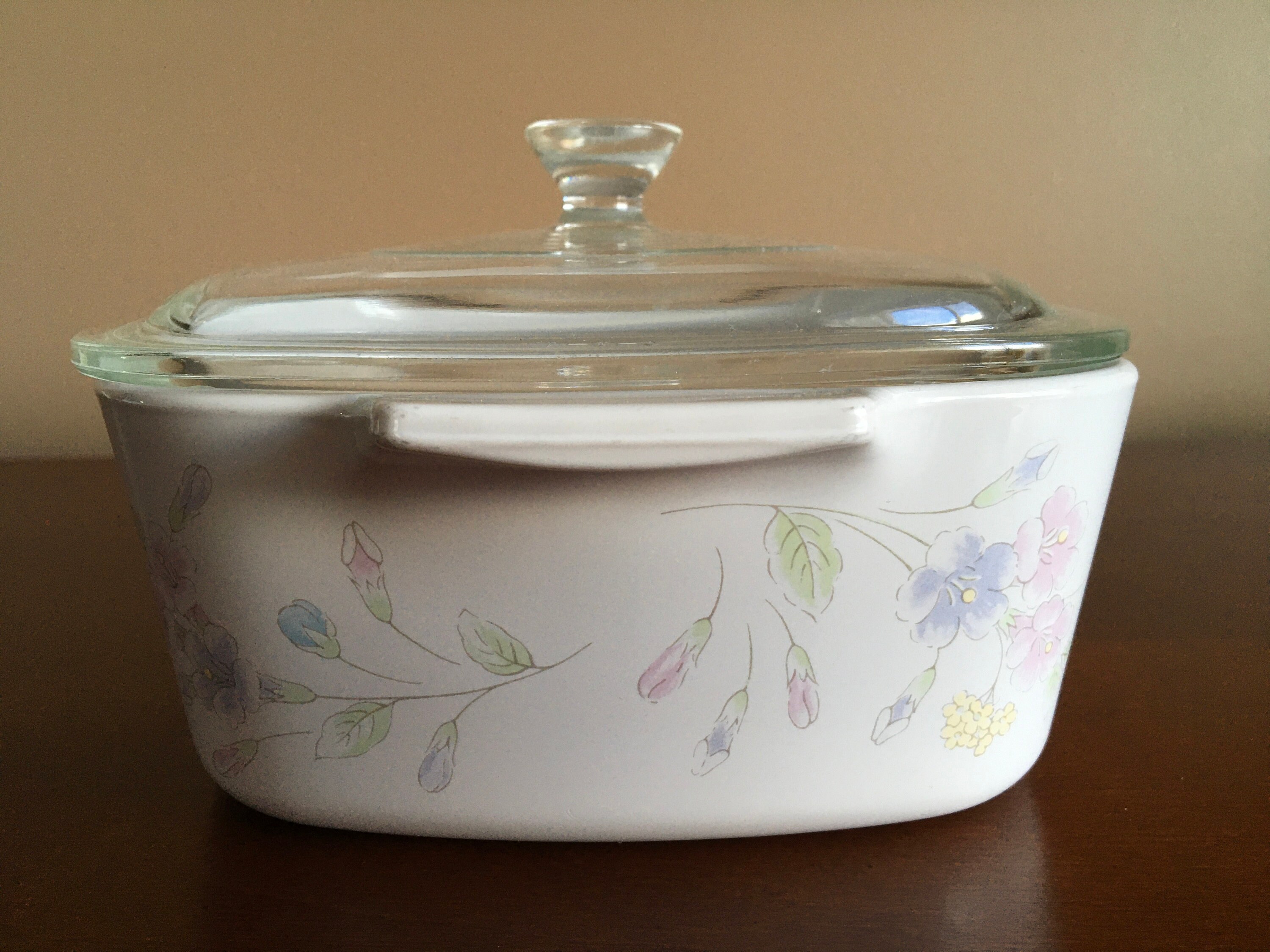Vintage Pyrex Pastel Bouquet Casserole Pot With Lid 1.5 L - Etsy UK