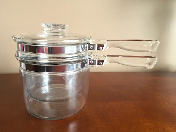 Vintage Pyrex 1.5 Quart Glass Double Boiler With Insert | Etsy