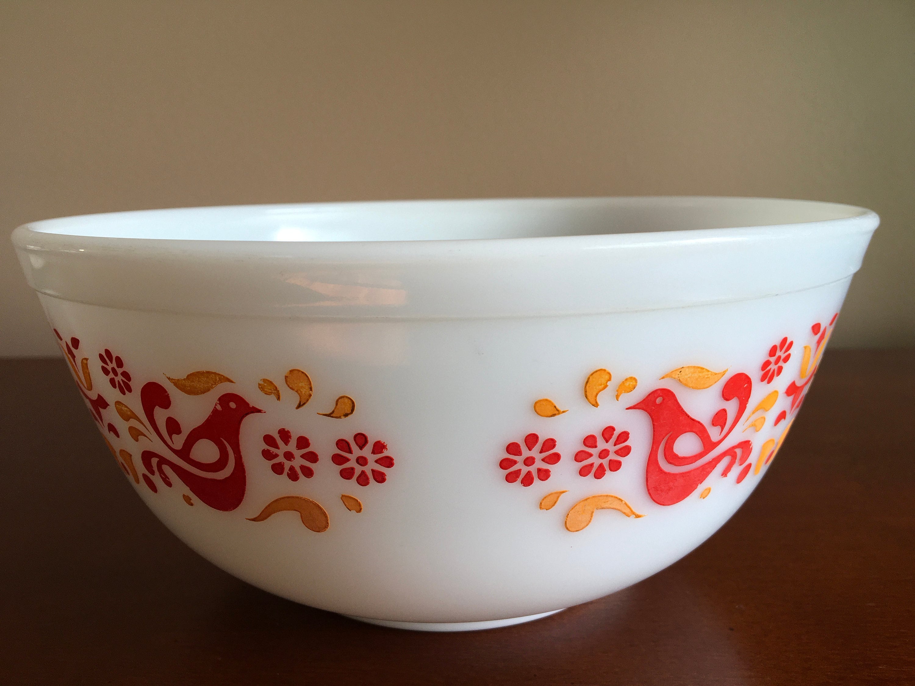 Vintage Pyrex Friendship Birds and Flowers 403 Mixing Bowl - Etsy