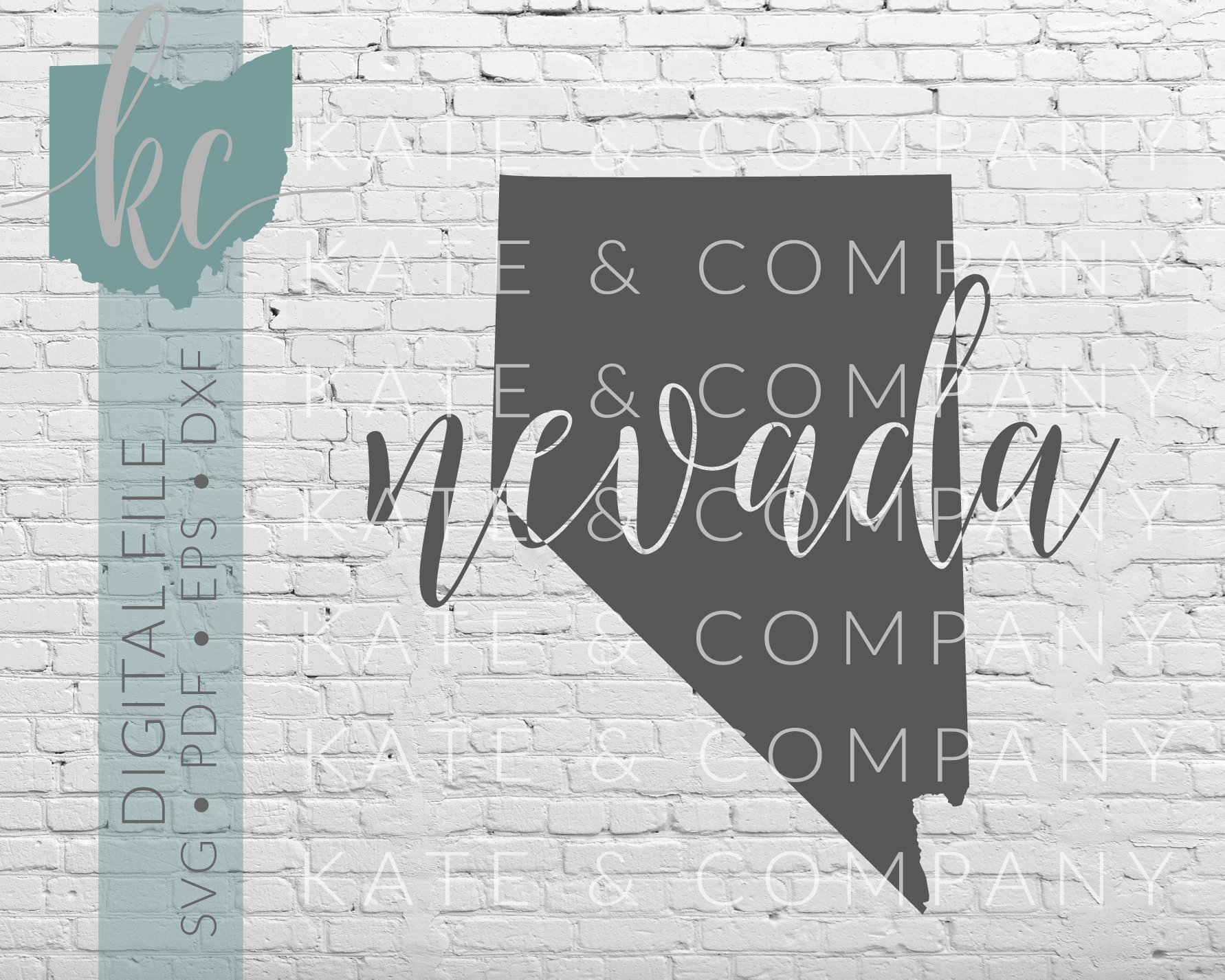 Nevada State Shape • digital Download • SVG • PDF • DXF • print • laser ...