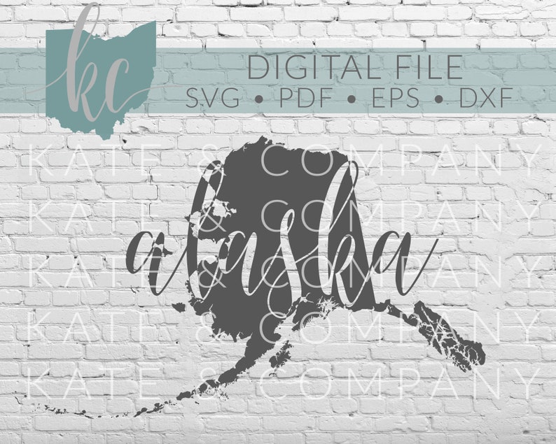 Alaska State Shape • digital Download • SVG • PDF • DXF • print • laser ...