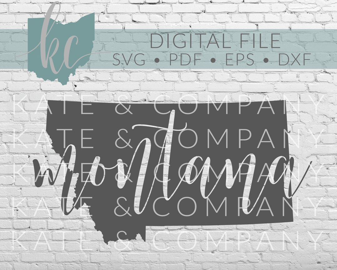 Montana State Shape • digital Download • SVG • PDF • DXF • print ...