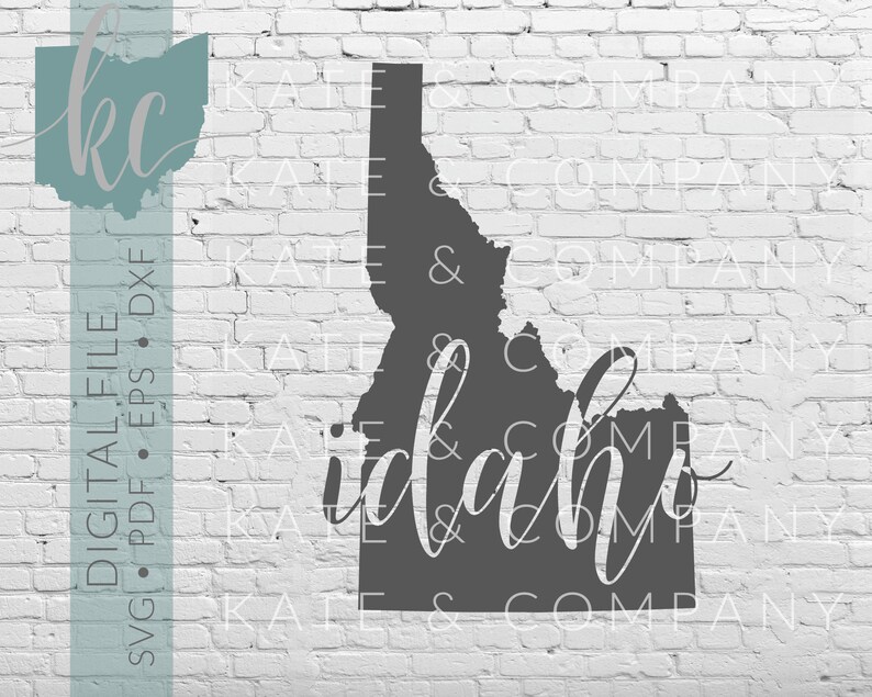 Idaho State Shape • digital Download • SVG • PDF • DXF • print • laser ...