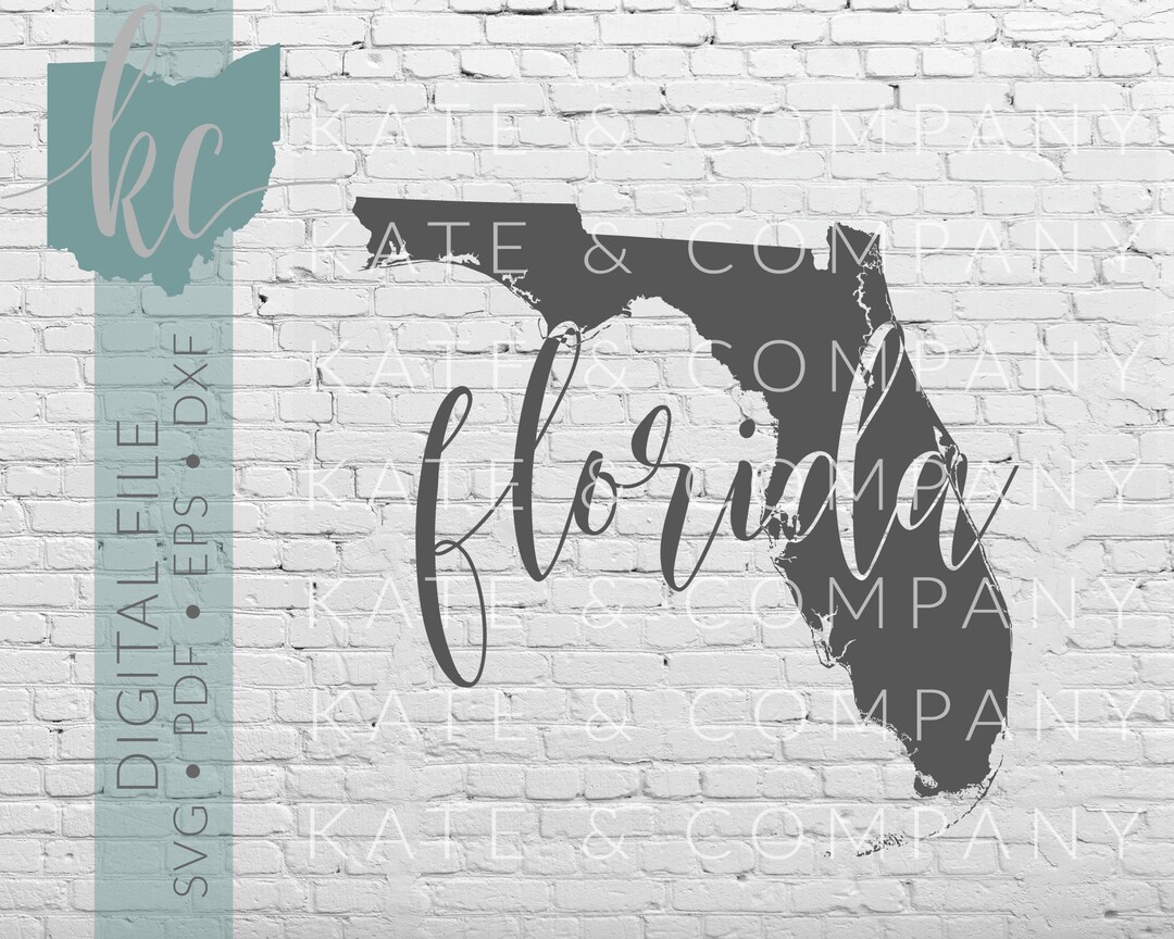Florida State Shape • digital Download • SVG • PDF • DXF • print ...