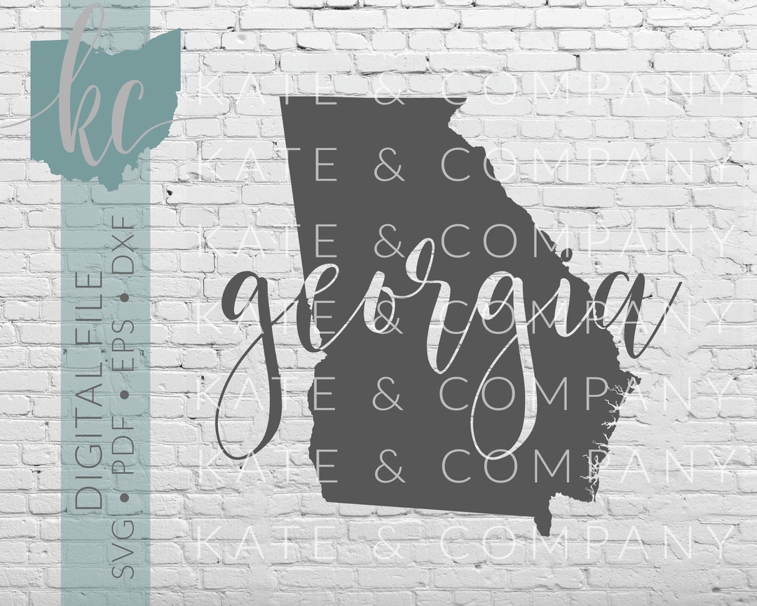 Georgia State Shape • digital Download • SVG • PDF • DXF • print ...