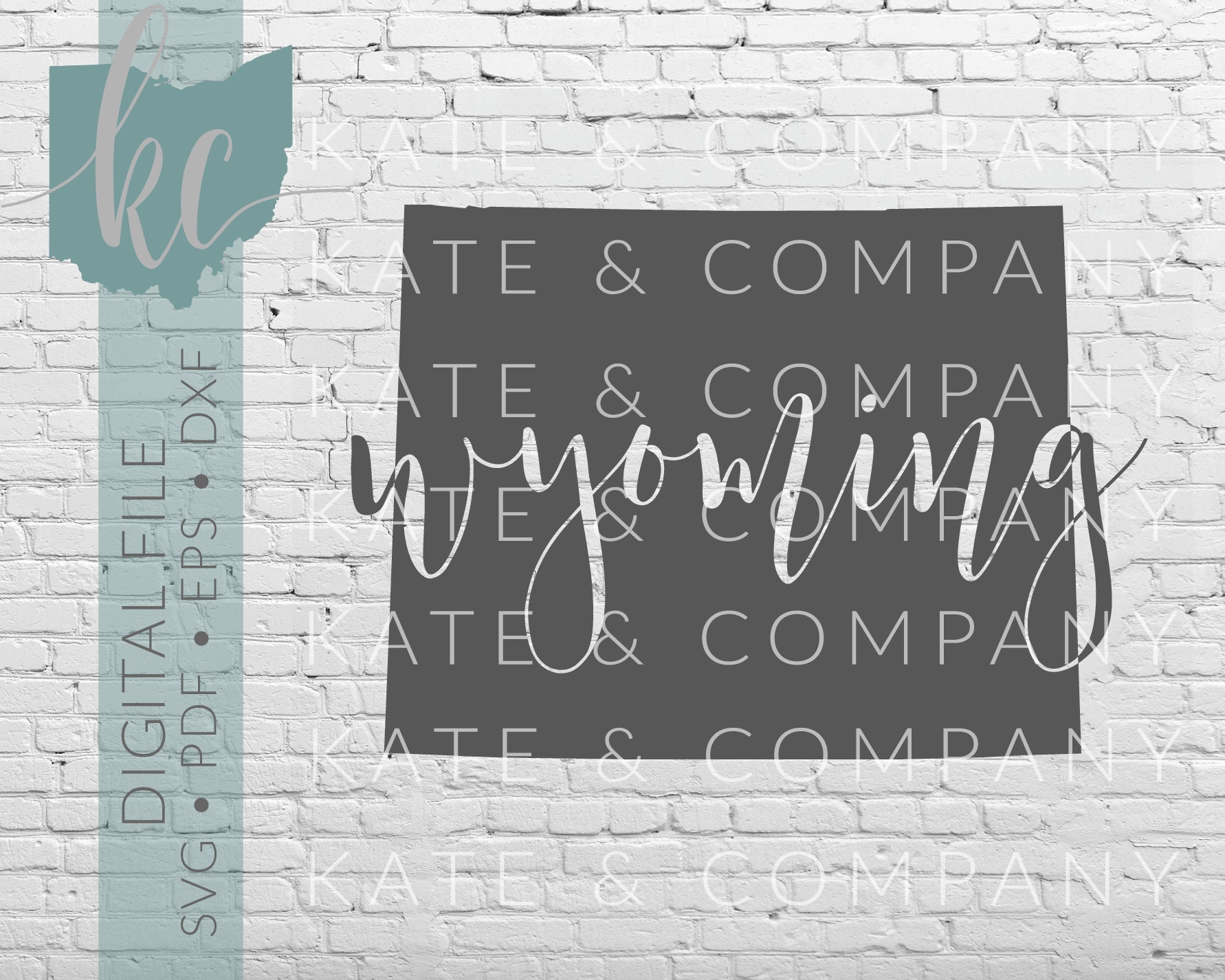 Wyoming State Shape • digital Download • SVG • PDF • DXF • print ...