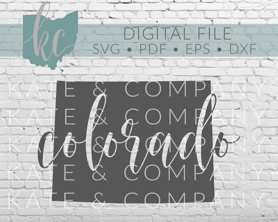 Colorado State Shape • digital Download • SVG • PDF • DXF • print ...