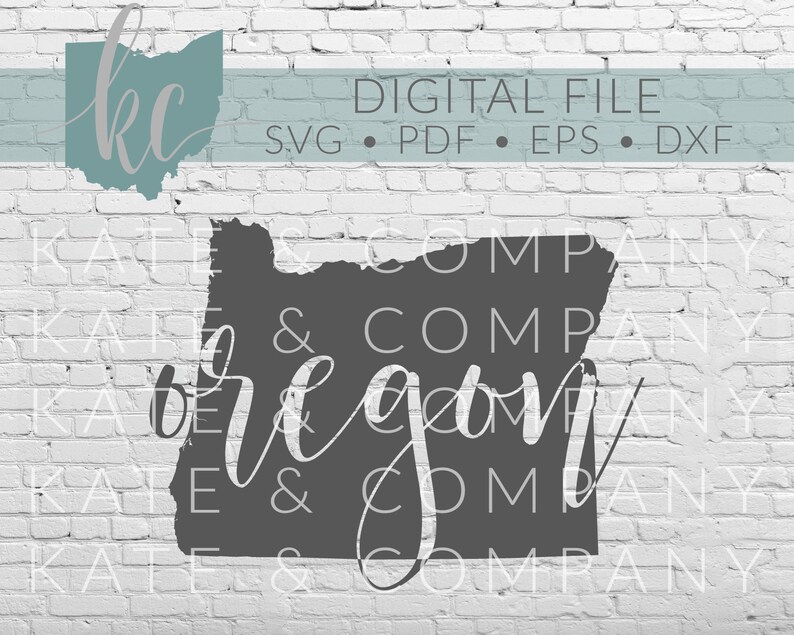 Oregon State Shape digital Download SVG PDF DXF print laser Glowforge ...