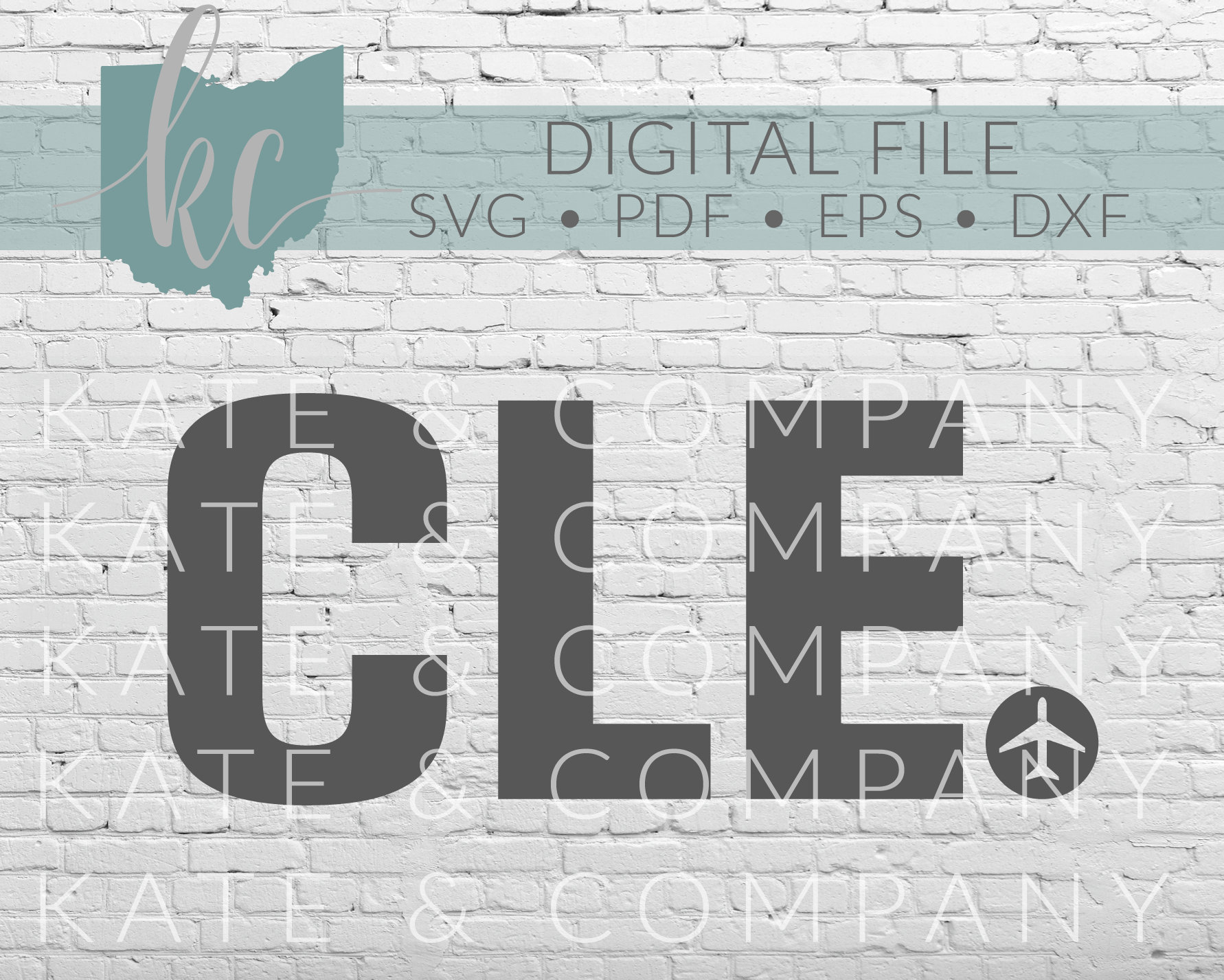 CLE Airport Code • digital Download • SVG • DXF • print • cut • laser ...