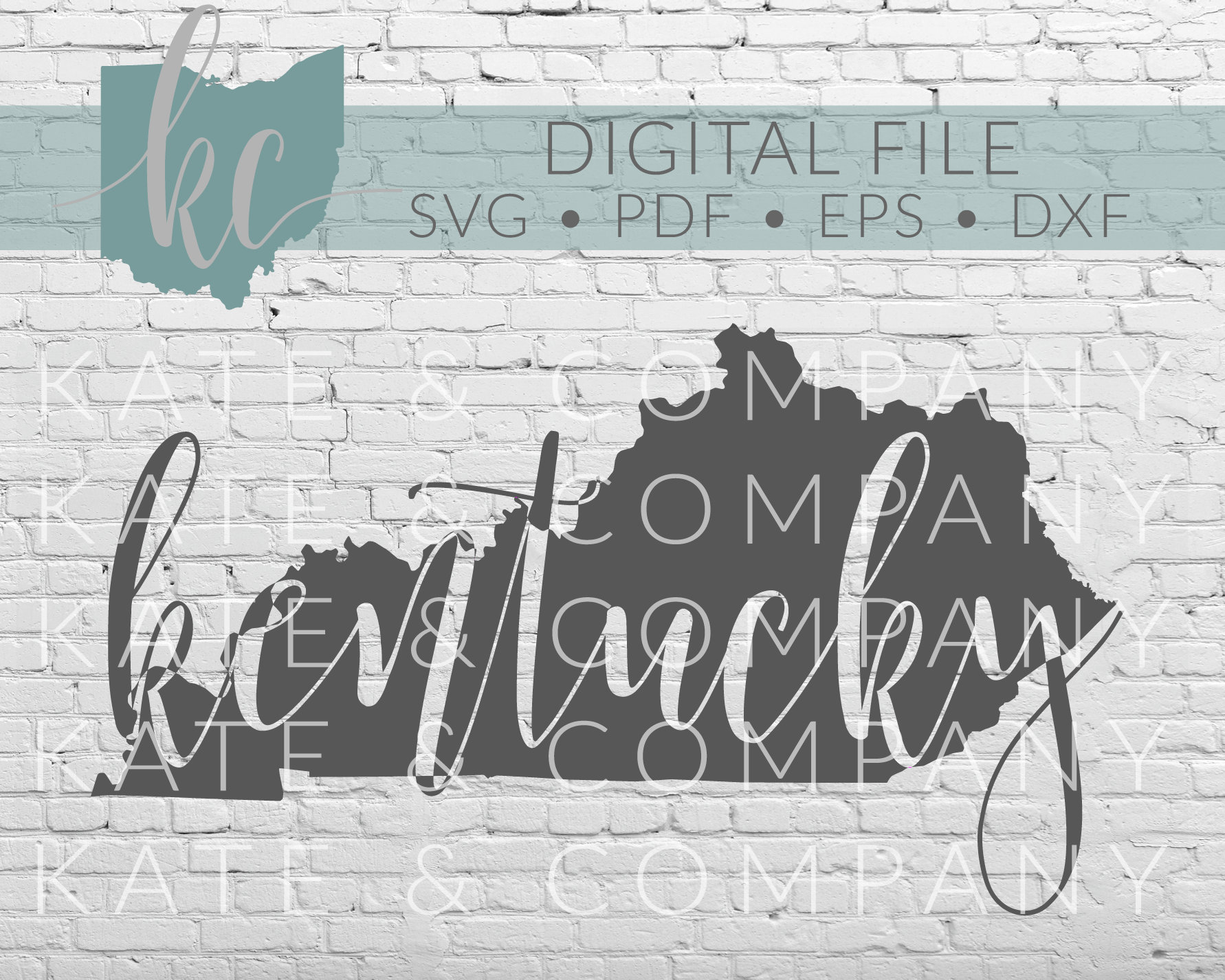 Kentucky State Shape • digital Download • SVG • PDF • DXF • print ...