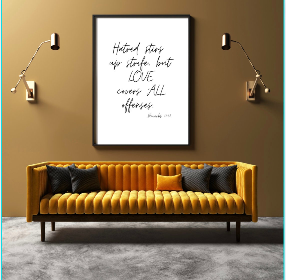 Proverbs 10:12 Scripture Print - Etsy