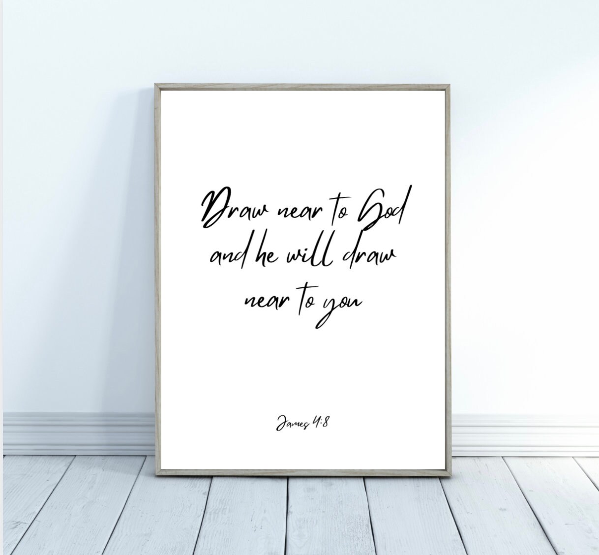 Draw Near God James 4:8 Scripture Wall Art Print - Etsy
