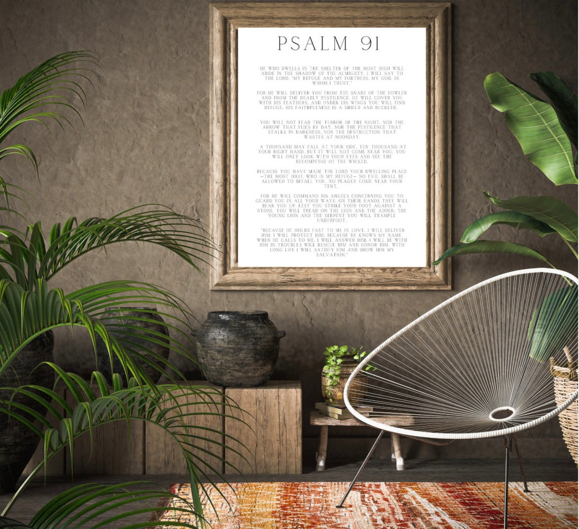 Psalm 91 Wall Art - Etsy