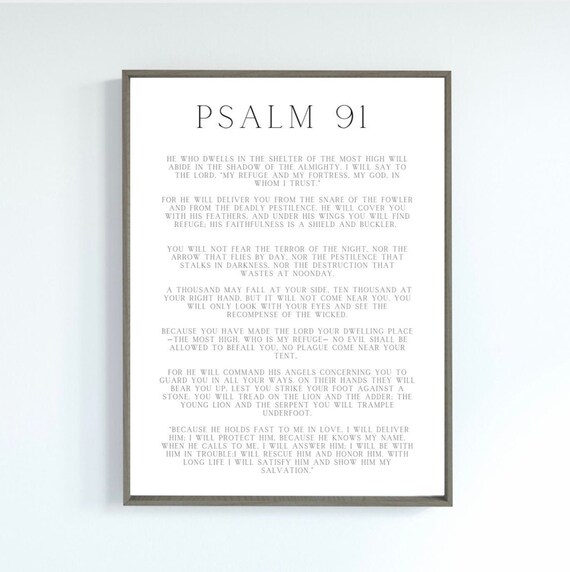 Psalm 91 Wall Art | Etsy