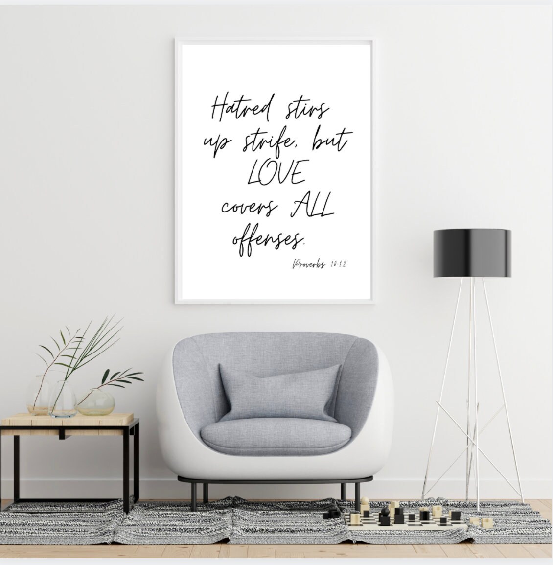 Proverbs 10:12 Scripture Print - Etsy