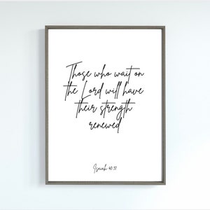 Isaiah 40 Wall Art Scripture Print - Etsy