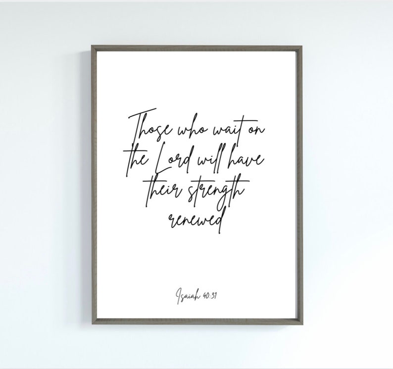 Isaiah 40 Wall Art Scripture Print - Etsy