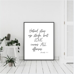 Proverbs 10:12 Scripture Print - Etsy