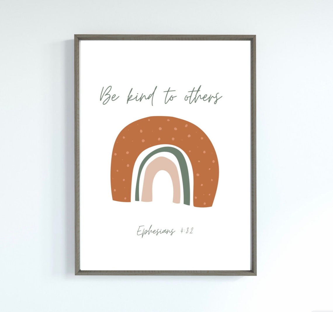 Ephesians 4:32 Be Kind Scripture Print - Etsy