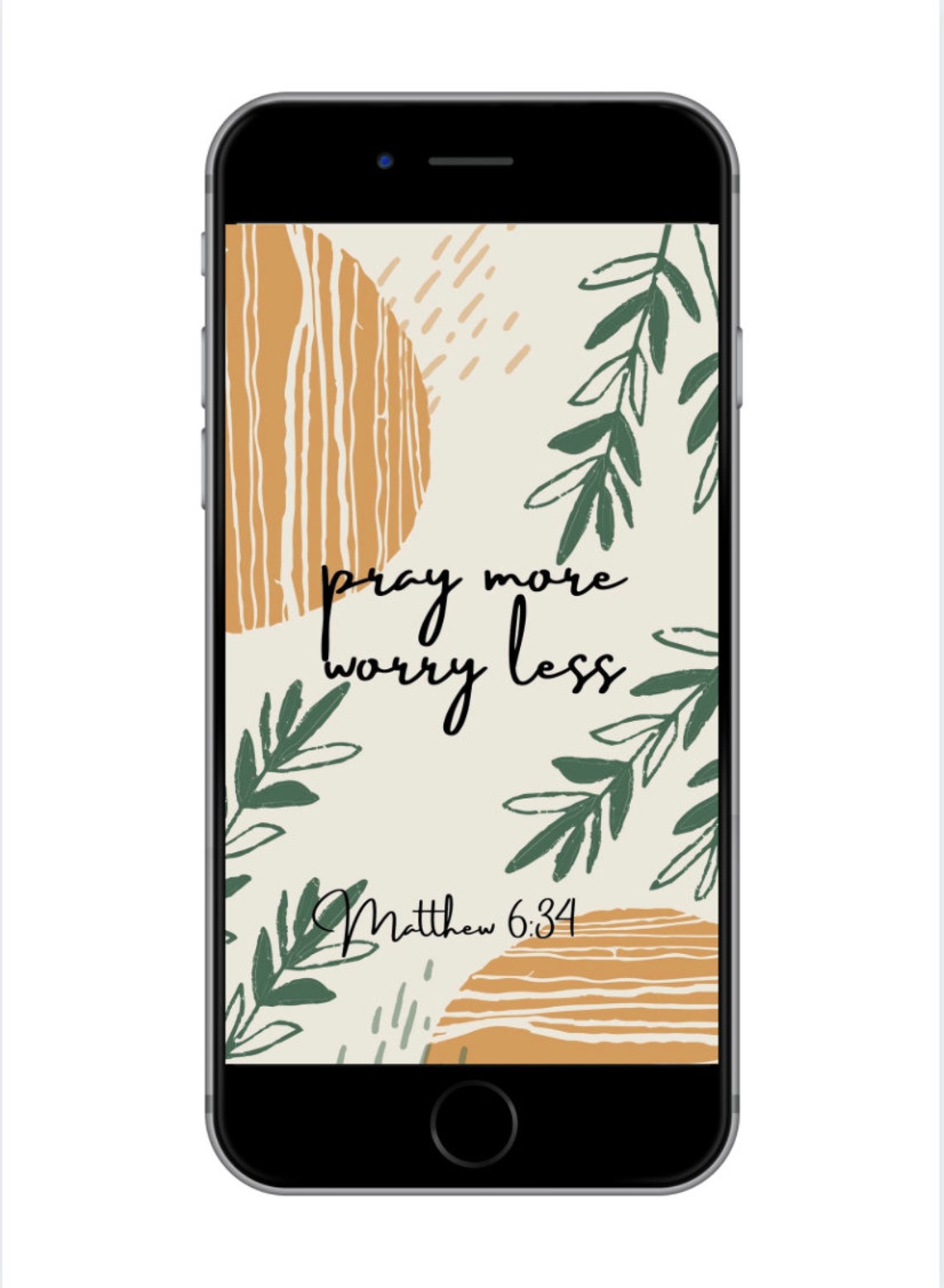 Pray More Worry Less Matthew 6:24 Bible Verse Phone Wallpaper - Etsy