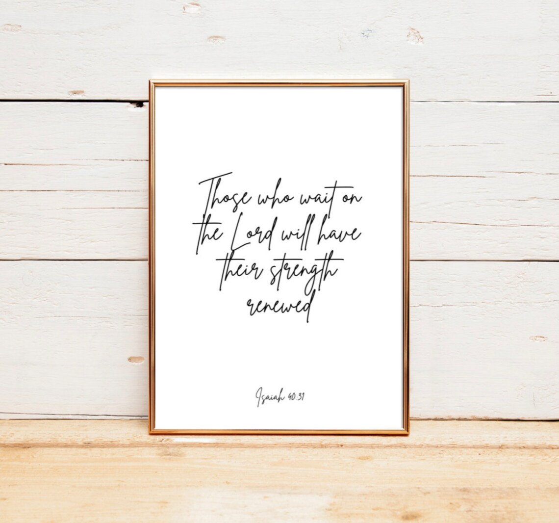 Isaiah 40 Wall Art Scripture Print - Etsy