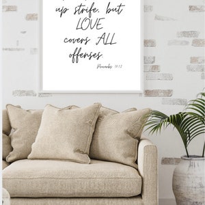 Proverbs 10:12 Scripture Print - Etsy