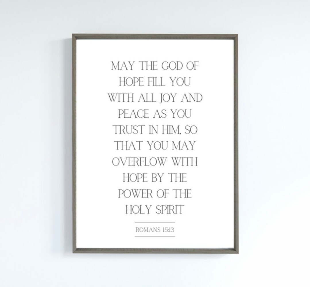 Romans 15 Scripture Print Bible Verse - Etsy