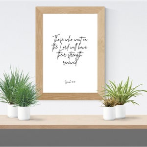 Isaiah 40 Wall Art Scripture Print - Etsy