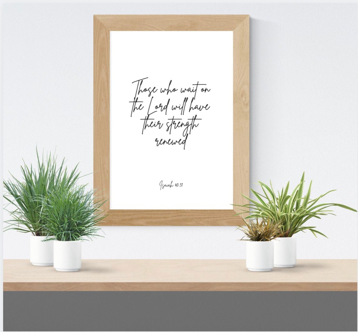 Isaiah 40 Wall Art Scripture Print - Etsy