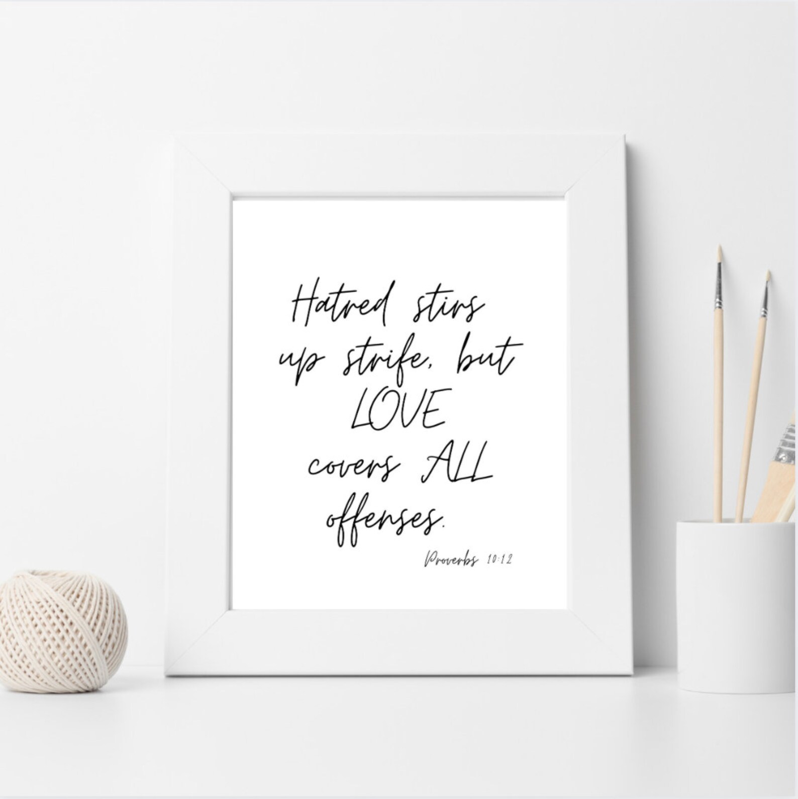 Proverbs 10:12 Scripture Print - Etsy