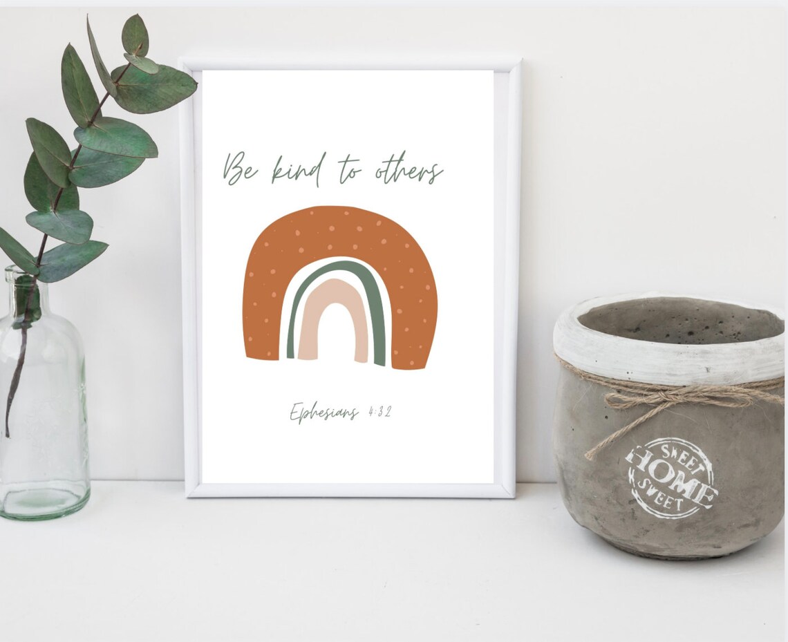 Ephesians 4:32 Be Kind Scripture Print - Etsy