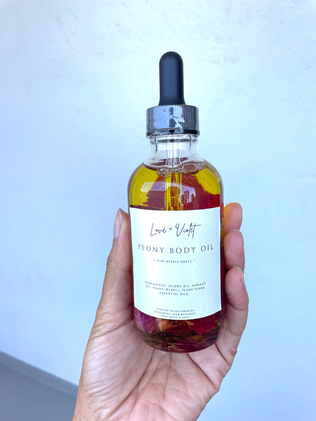 Glamour Magic Peony Flower Body Oil: Organic Jojoba, Rose & Ylangylang ...