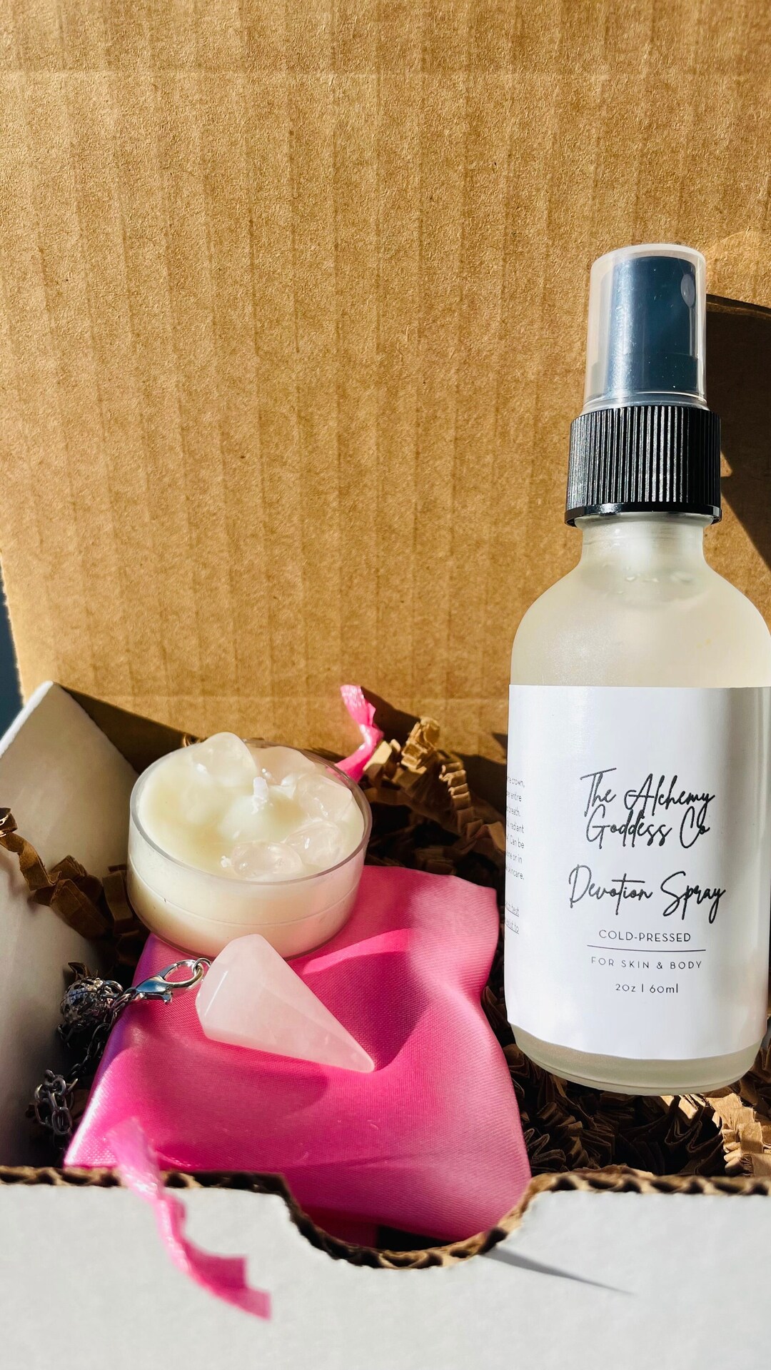 Rose Quartz Pendulum, Rose Body Spray, Tumbled Rose Quartz, Self Love ...