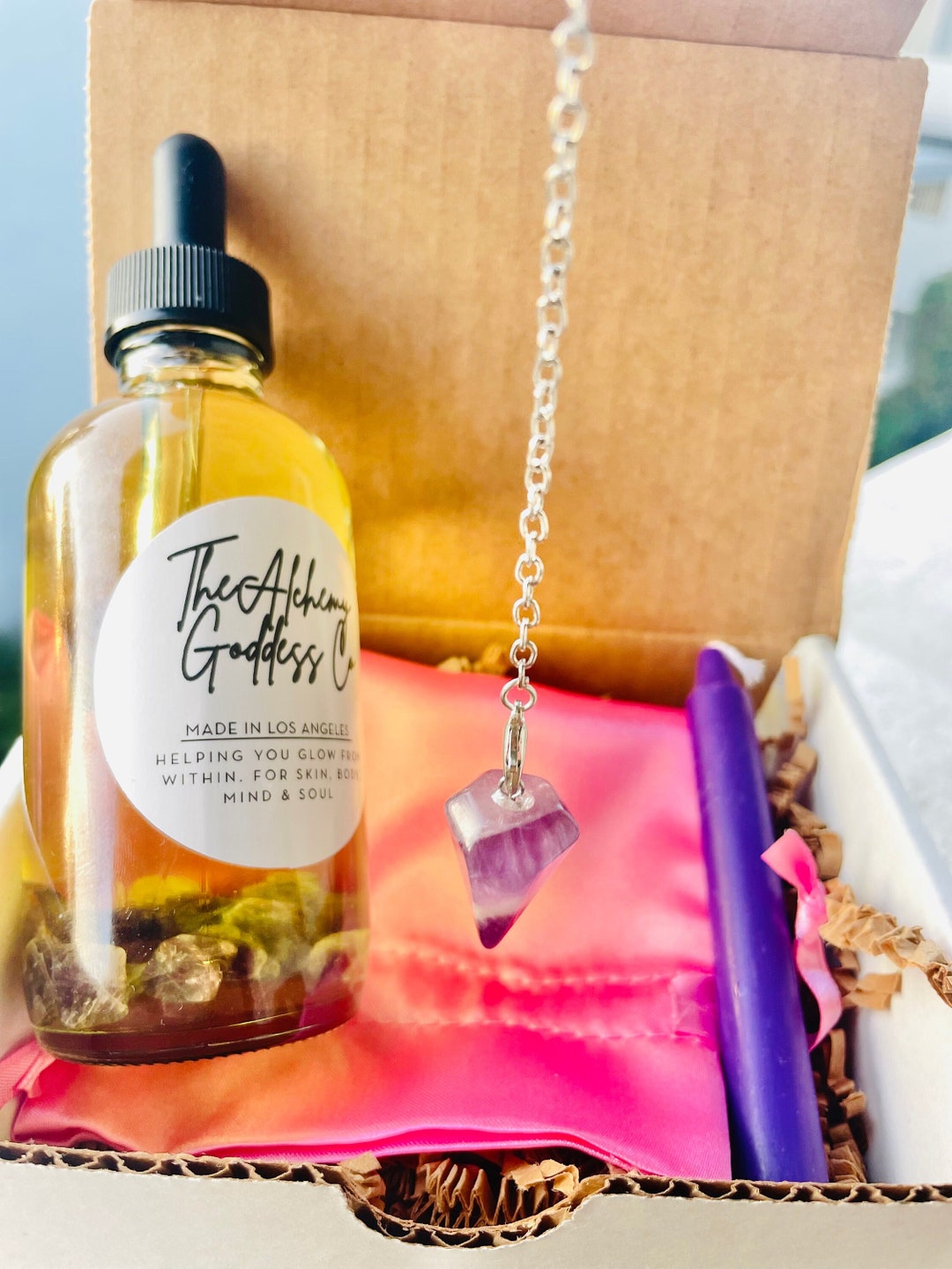 Violet Body Oil 4oz: Amethyst Pendulum Divination Set - Etsy