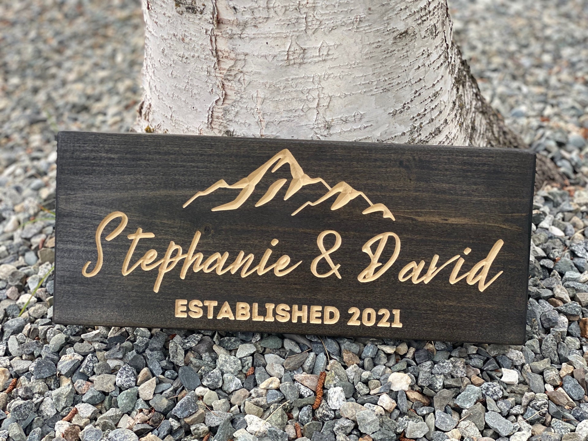 Custom Wedding Wood Sign Personalized Made in Alaska Rustic - Etsy