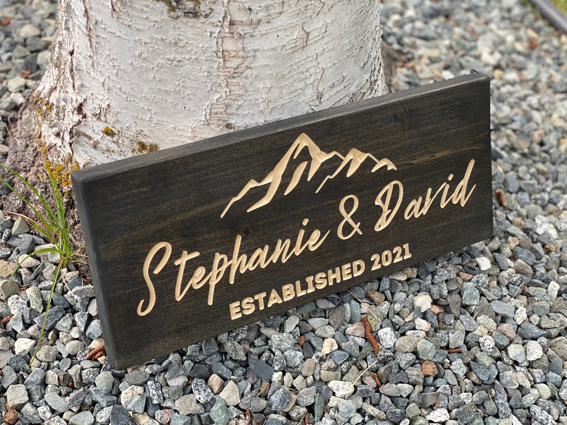 Custom Wedding Wood Sign Personalized Made in Alaska Rustic - Etsy