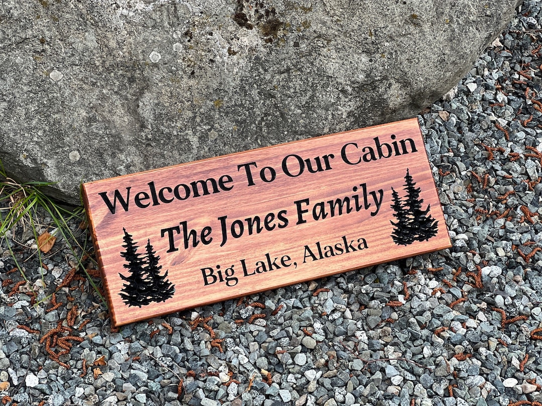 Personalized Rustic Outdoor Family Name Sign, Handmade Family Name Sign ...