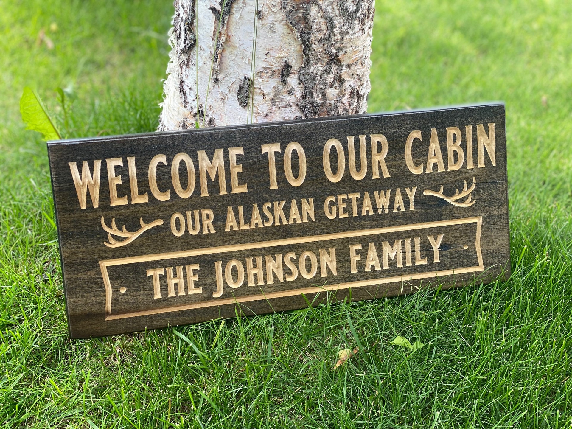 Custom Personalized Handcrafted Wood Sign Outdoor, Rustic Cabin Wood ...