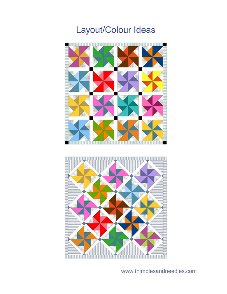 Pinwheel Block 3 FPP Foundation Paper Piecing Quilt Block Pattern ...
