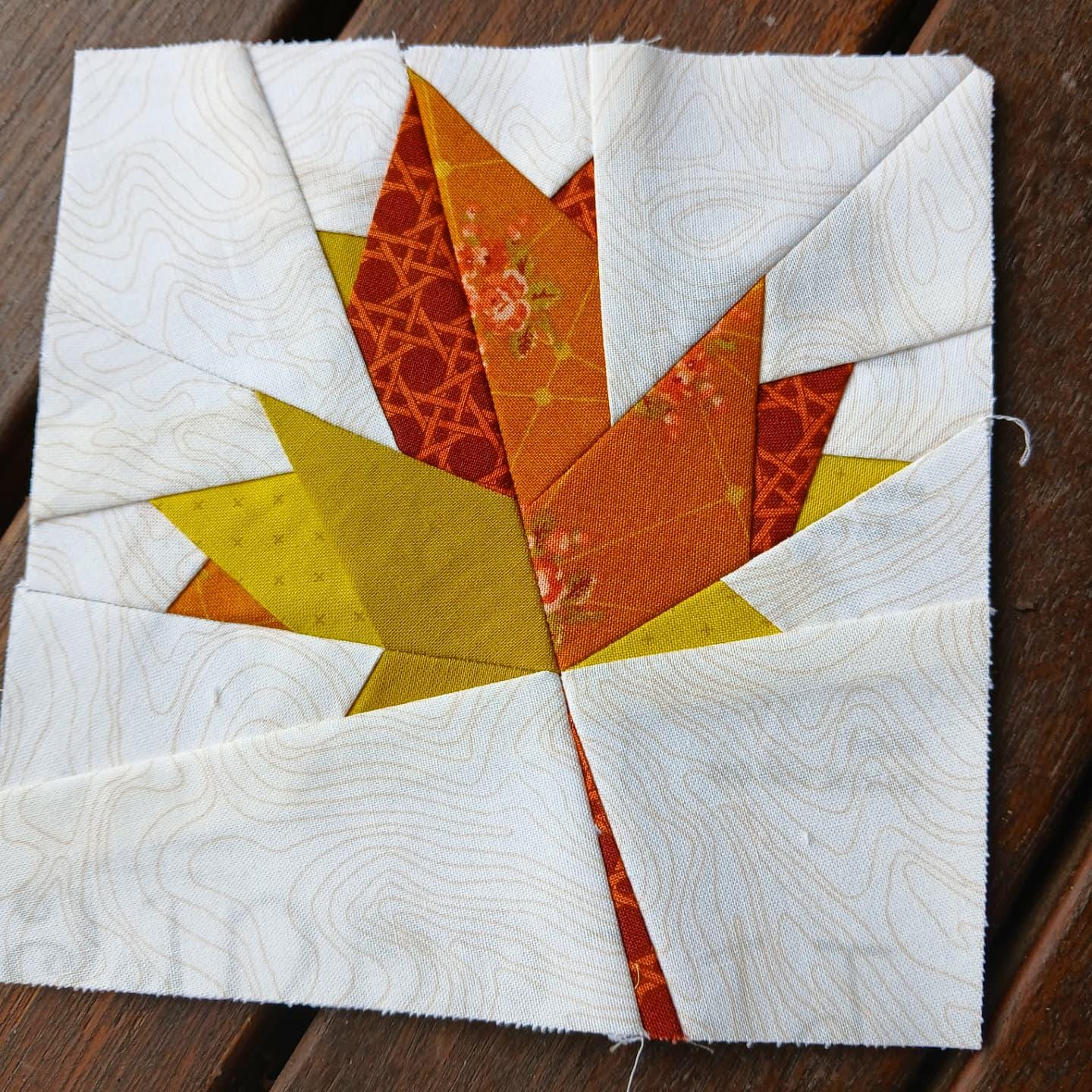 Maple Leaf FPP Foundation Paper Piecing Quilt Block Pattern Digital ...