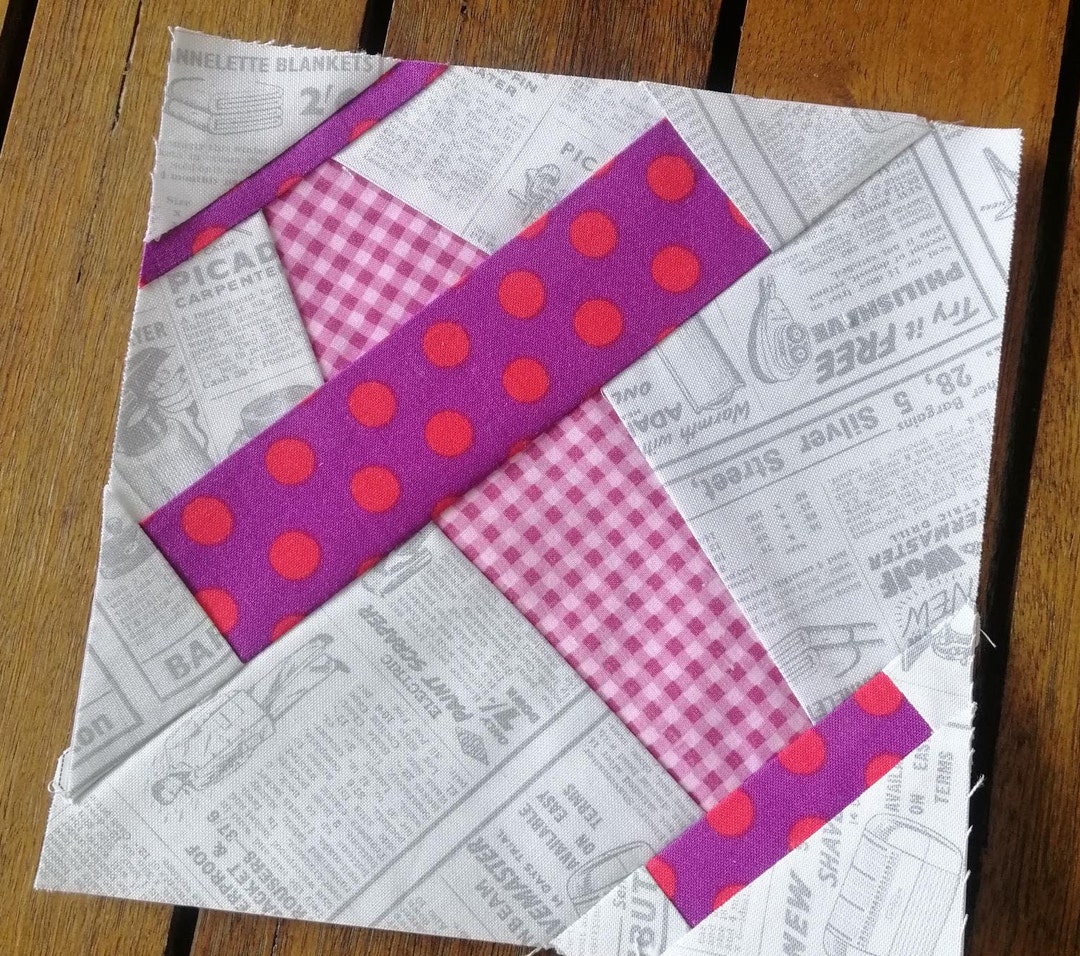 Aeroplane (airplane) FPP Foundation Paper Piecing Quilt Block Pattern ...