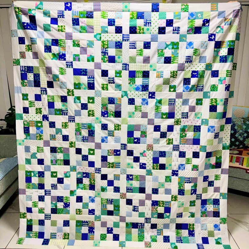 Nine Patch Chain Scrap Quilt Pattern PDF Digital Download - Etsy