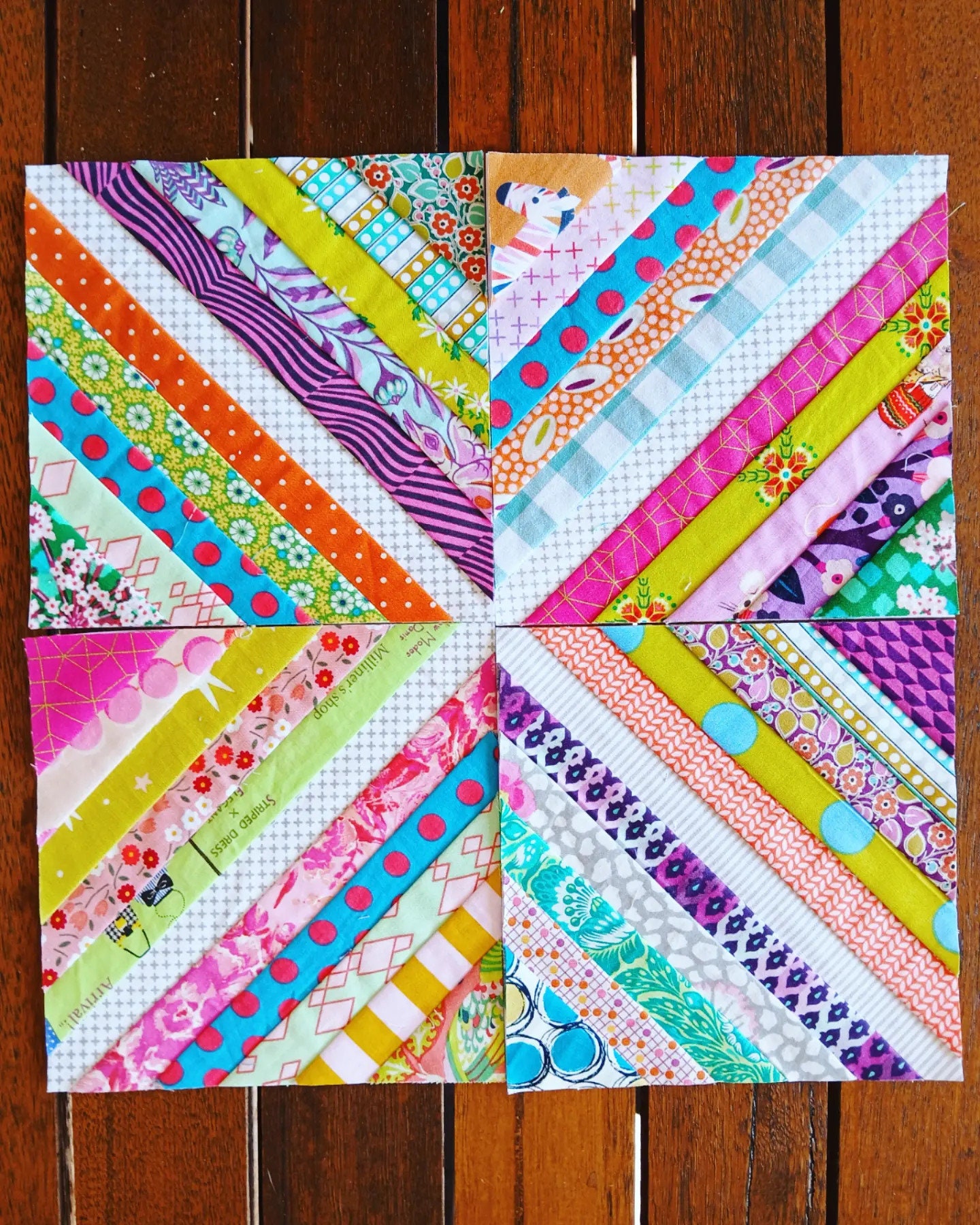 String Block FPP Foundation Paper Piecing Quilt Block Pattern Digital ...