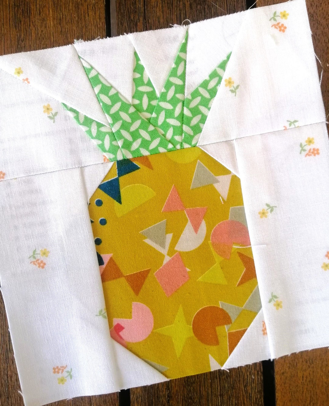 Sweet Pineapple FPP Foundation Paper Piecing Quilt Block Pattern ...