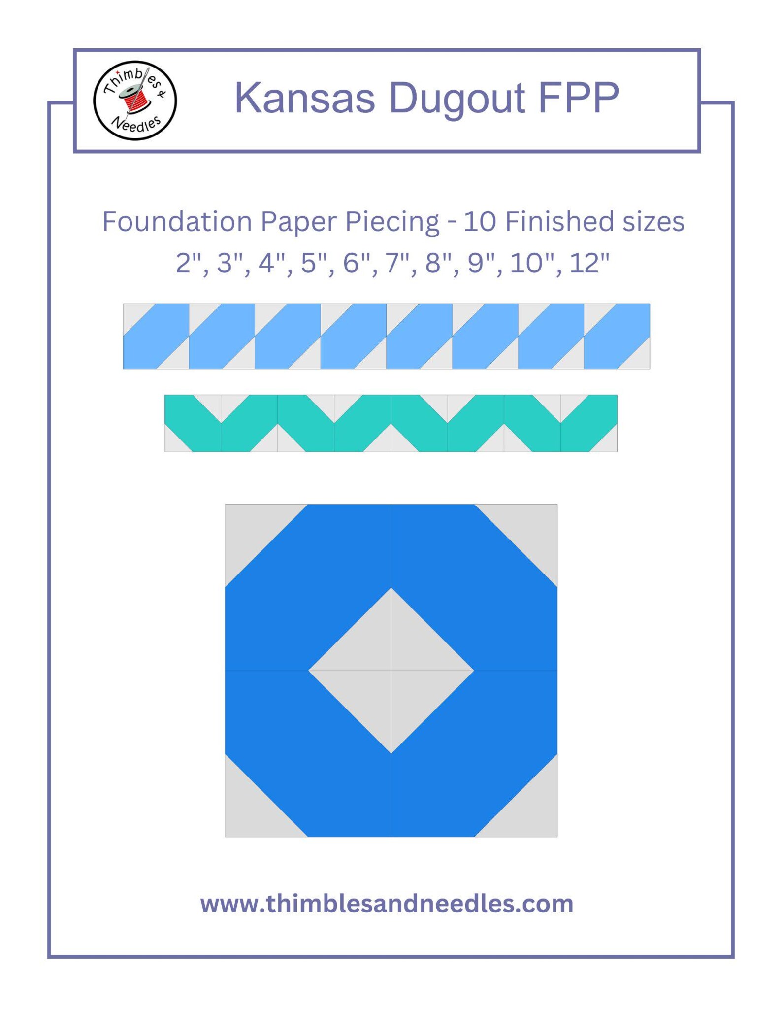 Quilt Border FPP Template Bundle 3 Foundation Paper Piecing Quilt Block ...