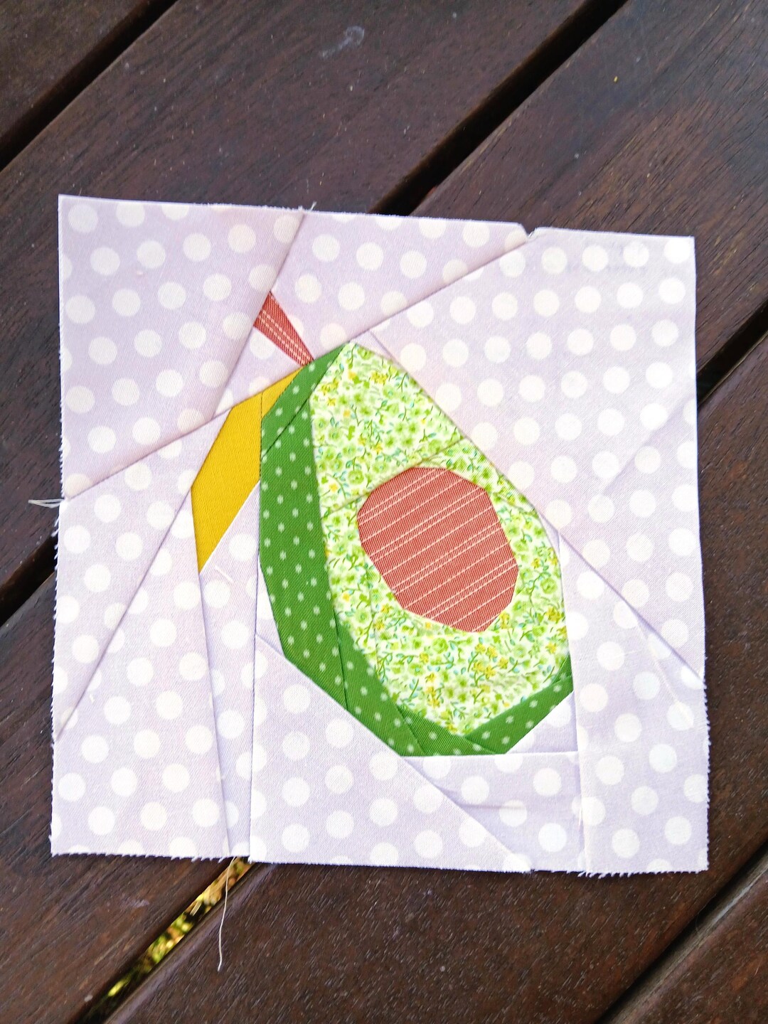 Avocado FPP Foundation Paper Piecing Quilt Block Pattern Digital ...